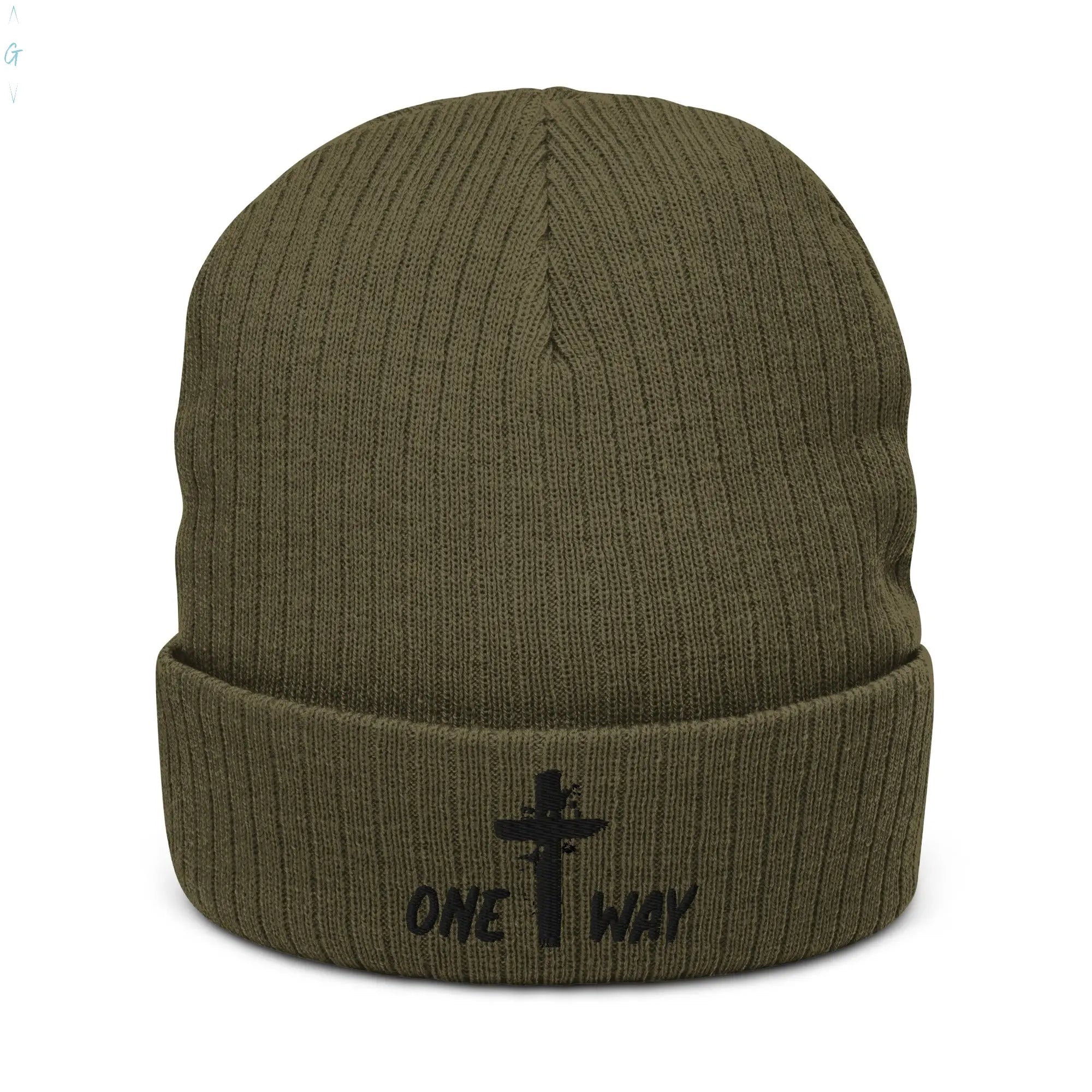 One Way Ribbed knit beanie